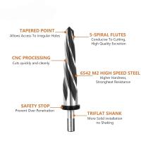 China Industrial 5-Piece Spiral Flute Construction Reamer Set | HSS Steel Alignment Tool for sale
