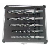 China Industrial 5-Piece Spiral Flute Construction Reamer Set | HSS Steel Alignment Tool for sale
