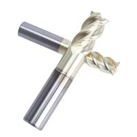 China Professional Gold TiN 4F End Mill | Thermal Armor High-Speed Steel Tooling for sale
