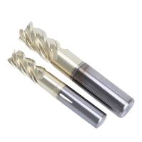 China Professional Gold TiN 4F End Mill | Thermal Armor High-Speed Steel Tooling for sale