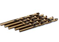 China DIN338 Straight Shank Fully ground drill bit Amber finished,M35 Twist Drill Bits for Hard Metal, Stainless for sale