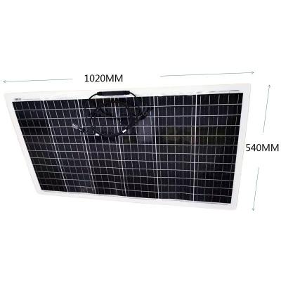 China 100W Flexible Monocrystalline Solar Panel 18.5V 2.2kg Lightweight Photovoltaic Charging for RV Marine for sale