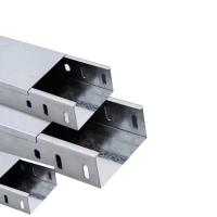 China Pre-Galvanized Stainless Steel Cable Tray Ventilated Trough 50mm Width with 0.8-3.0mm Thickness and 100-400kg Load Capacity for sale