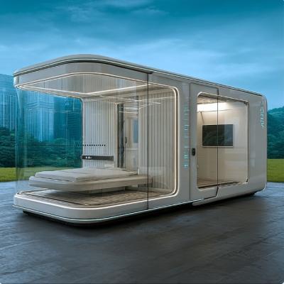 China Outdoor Eco Smart Prefabricated Cabin House Space Capsule House Home Portable Cabin With Kitchen For Unused Land for sale