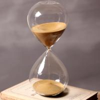 China Hand Blown Hourglass , Colored Sand Hourglass Timer 5 Minute for sale