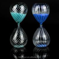 China Hand Blown Hourglass , Colored Sand Hourglass Timer 5 Minute for sale