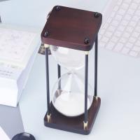 China Black 30 Minute Hourglass Sand Timer Custom Logo For Business Gift for sale