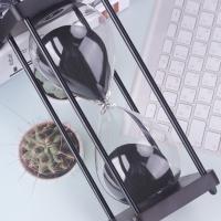 China Black 30 Minute Hourglass Sand Timer Custom Logo For Business Gift for sale