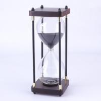 China Black 30 Minute Hourglass Sand Timer Custom Logo For Business Gift for sale