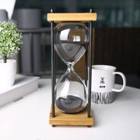 China 120 240 Minute Wooden Hourglass 1 Hour Sand Timer Hourglass for Decorative for sale