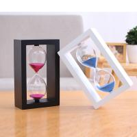 China Decorative Wooden Hourglass Sand Timer 10 15 30 Minute For Business Gifts for sale