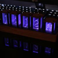 China RGB Electronic Glow LED Tube Light Clock Square Shape for sale