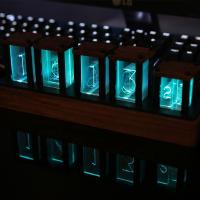 China RGB Electronic Glow LED Tube Light Clock Square Shape for sale