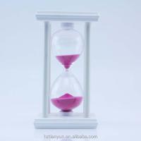 China Traditional Wooden Hourglass Sand Clock 30 Minutes Size Customized for sale