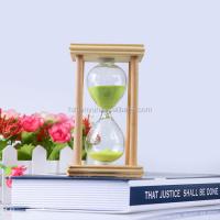 China Traditional Wooden Hourglass Sand Clock 30 Minutes Size Customized for sale