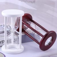 China creative decorative ornaments wooden craft gift quicksand bottle funnel timer Wooden DIY handmade self-loading hourglass for sale
