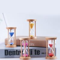 China Three Pillar Wooden Hourglass Customized Antique Sand Timer for Gift for sale