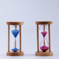 China Three Pillar Wooden Hourglass Customized Antique Sand Timer for Gift for sale