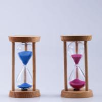 China Three Pillar Wooden Hourglass Customized Antique Sand Timer for Gift for sale