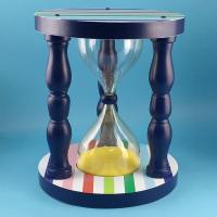 China Home Decor Time Out Sand Timer 60 Minutes Wooden Hourglass Stool for sale