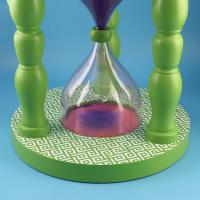 China Home Decor Time Out Sand Timer 60 Minutes Wooden Hourglass Stool for sale