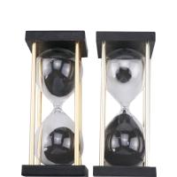 China Luxury home decor Vintage design sand hourglass custom hourglass 20min 10min table sand timer wooden hourglass for sale