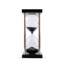 China Luxury home decor Vintage design sand hourglass custom hourglass 20min 10min table sand timer wooden hourglass for sale