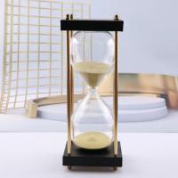 China Four Pillar Wooden Hourglass Egg Timer 15 Minute 25 Minute Color Customized for sale