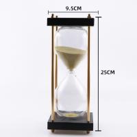 China Four Pillar Wooden Hourglass Egg Timer 15 Minute 25 Minute Color Customized for sale