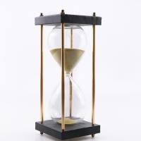 China Four Pillar Wooden Hourglass Egg Timer 15 Minute 25 Minute Color Customized for sale