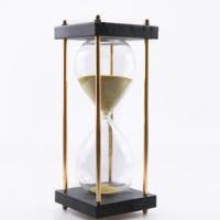 China Four Pillar Wooden Hourglass Egg Timer 15 Minute 25 Minute Color Customized for sale