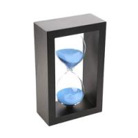 China Big Sand Timer Hourglass Wooden Stool Pine Material For Souvenir And Festival Gift for sale