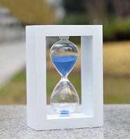 China Big Sand Timer Hourglass Wooden Stool Pine Material For Souvenir And Festival Gift for sale