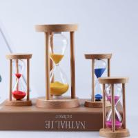 China Nordic Wooden Hourglass 1 Minutes - 5 Minute Sand Timer Logo Customized for sale