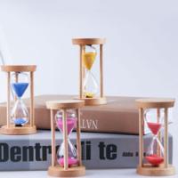 China Nordic Wooden Hourglass 1 Minutes - 5 Minute Sand Timer Logo Customized for sale