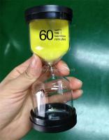 China Black Cover Hour Glass Egg Timer 1 Minute - 24 Hours Sand Clock Hourglass for sale