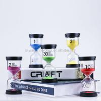 China Plastic Small Hourglass 1 3 5 10 15 30 45 60 Min Sand Timer SGS Certificated for sale