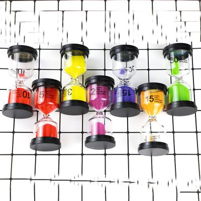 China clear Small Hourglass Colorful Sand Hour Clock  For Kids Play for sale