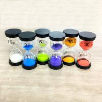 China Custom Hourglass Sand Timer 1 Minute - 30 Minutes 6 Pcs Sand Timer Hourglass Set for sale