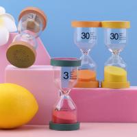 China Home Decor Resin Yoga Hourglass Shaped Fruit Mini Hourglass Timer for sale