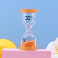 China Home Decor Resin Yoga Hourglass Shaped Fruit Mini Hourglass Timer for sale