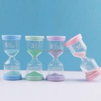 China Bathroom Ten Minute Hourglass Sand Timer Blue orange red White Sand Timer for sale