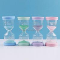 China Bathroom Ten Minute Hourglass Sand Timer Blue orange red White Sand Timer for sale
