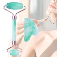 China Anti Aging Face Jade Roller Set Rose Quartz Massage Roller for sale