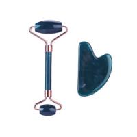 China Anti Aging Face Jade Roller Set Rose Quartz Massage Roller for sale