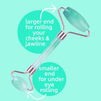 China White Jade Face Roller , Rose Quartz Stone Roller 56g Free Sample for sale