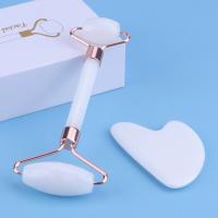 China 56g Rose Quartz Facial Roller , Jade Massage Roller For Face Massage for sale