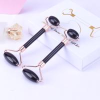 China 56g Rose Quartz Facial Roller , Jade Massage Roller For Face Massage for sale