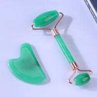 China 56g Rose Quartz Facial Roller , Jade Massage Roller For Face Massage for sale
