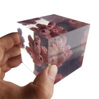 China custom cube brick resin paper weight with inclusion embeddings for sale